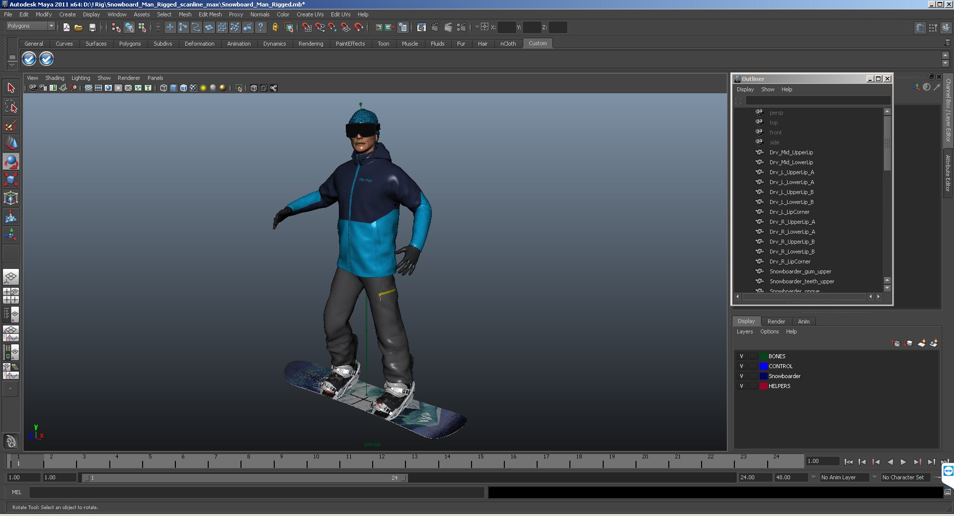 Snowboard man snow board 3D model - TurboSquid 1404031