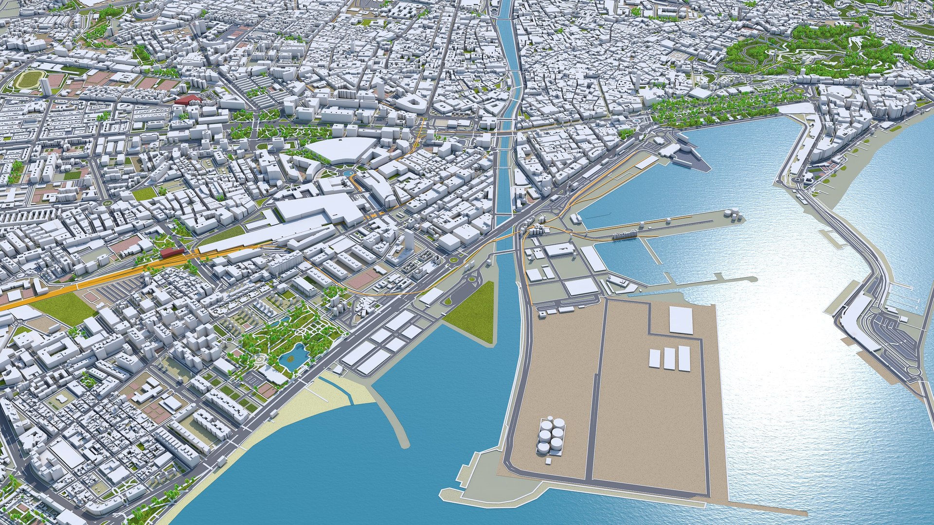 3D model city area building - TurboSquid 1639716