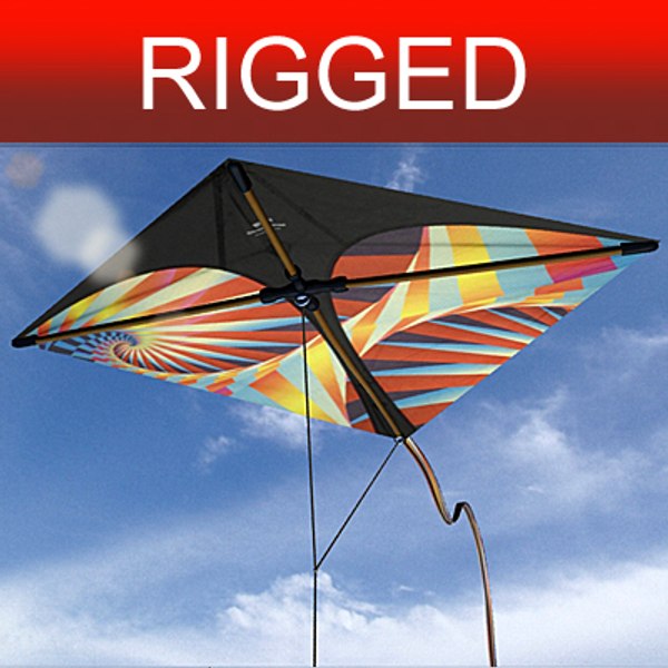 kite rigged 3d model