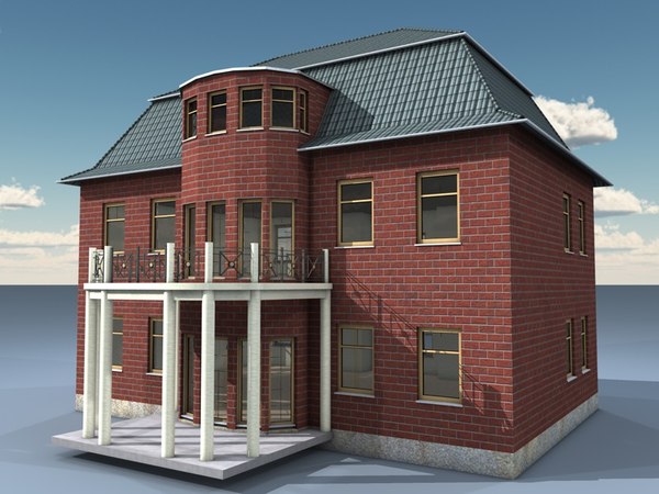 3d simple house model