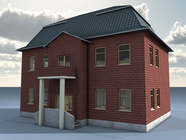 3d simple house model
