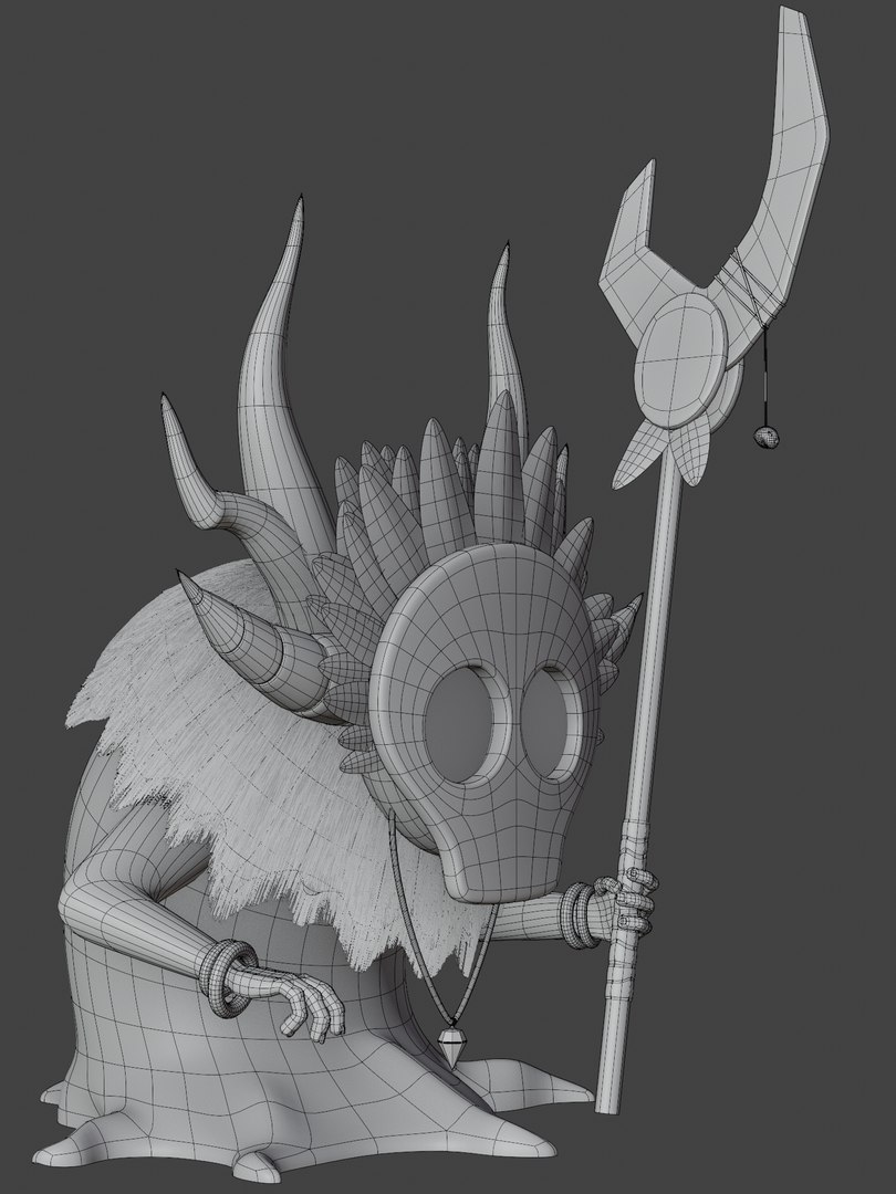 3D Model Shaman The Firemaker Character PBR Low-poly Low-poly 3D Model ...