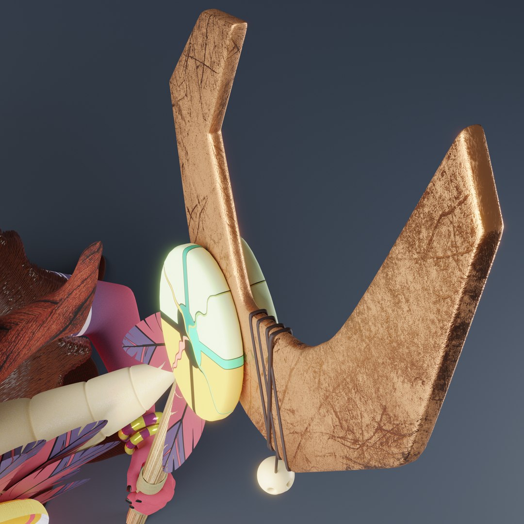 3D Model Shaman The Firemaker Character PBR Low-poly Low-poly 3D Model ...