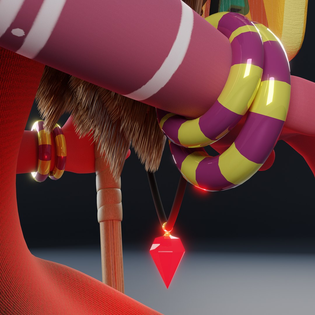 3D Model Shaman The Firemaker Character PBR Low-poly Low-poly 3D Model ...