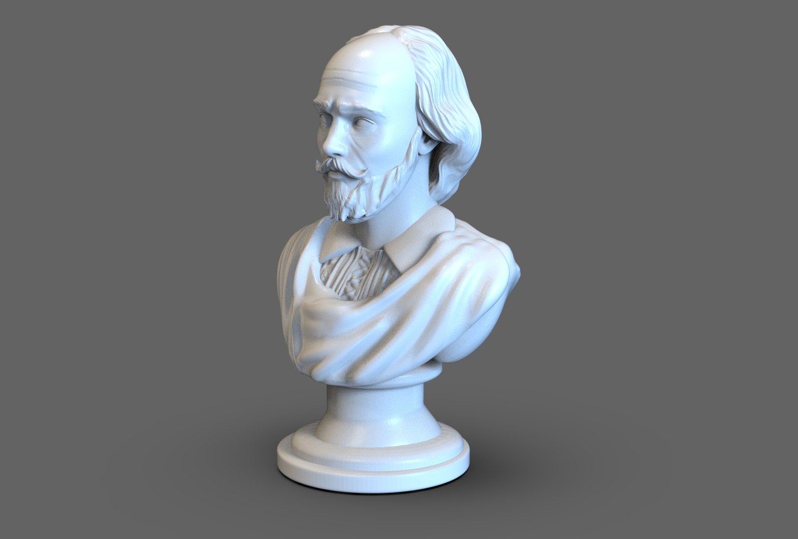 3D William Shakespeare Bust - TurboSquid 2238109