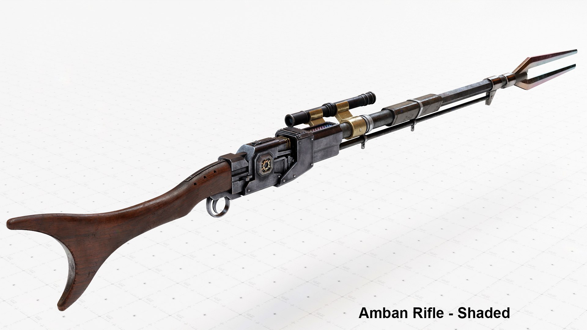 Mandalorian Amban Rifle - Model - TurboSquid 1589359