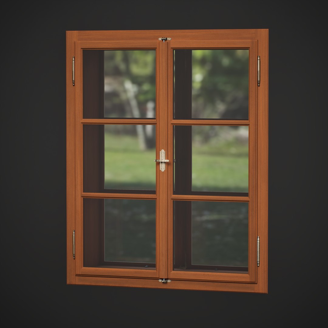 3D Wood Window 4 - TurboSquid 2163502