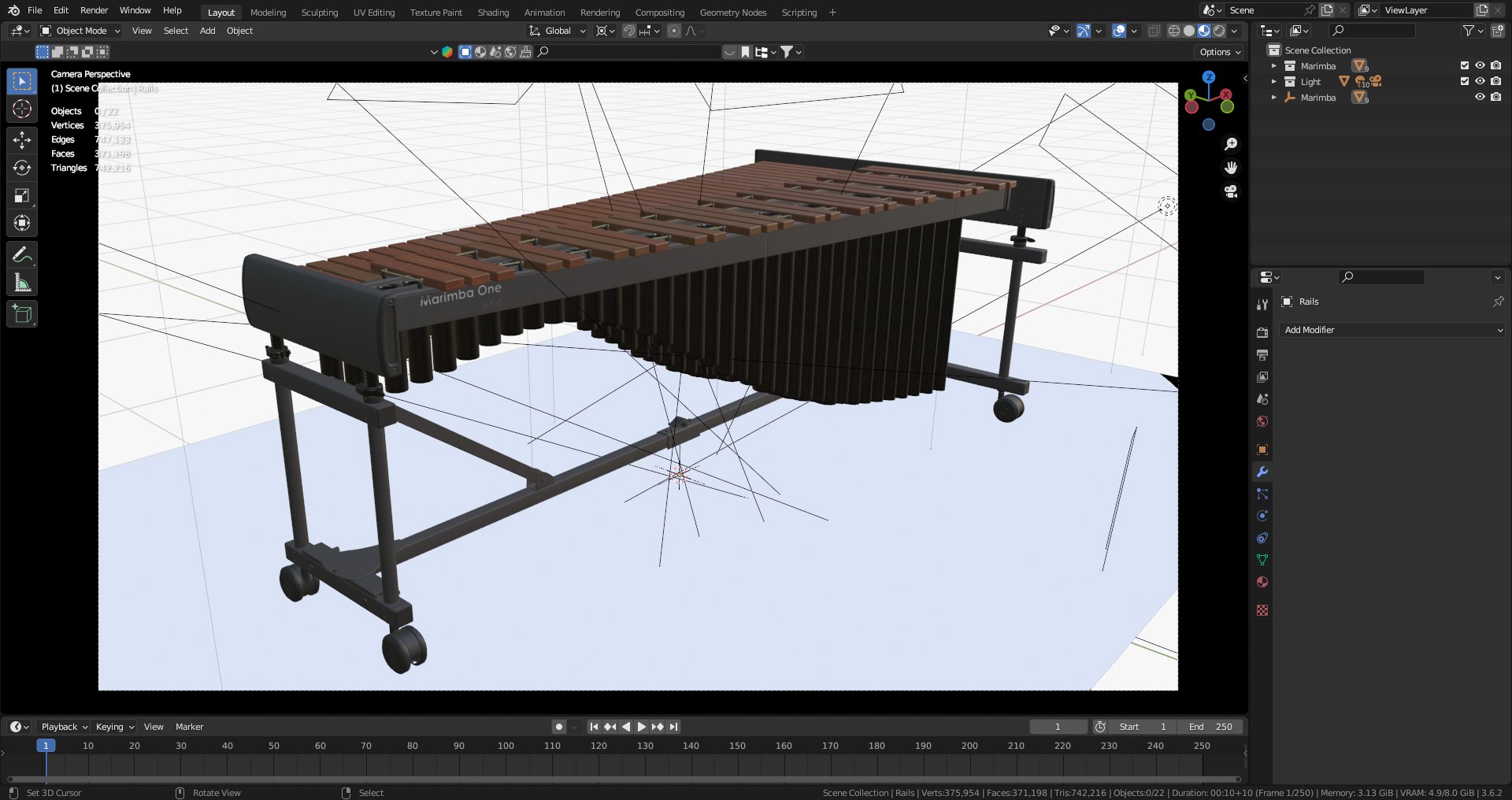 3D Marimba One - TurboSquid 2190437