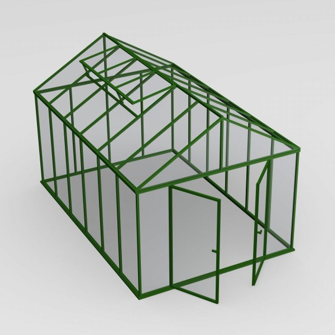 3d Model House Green Greenhouse