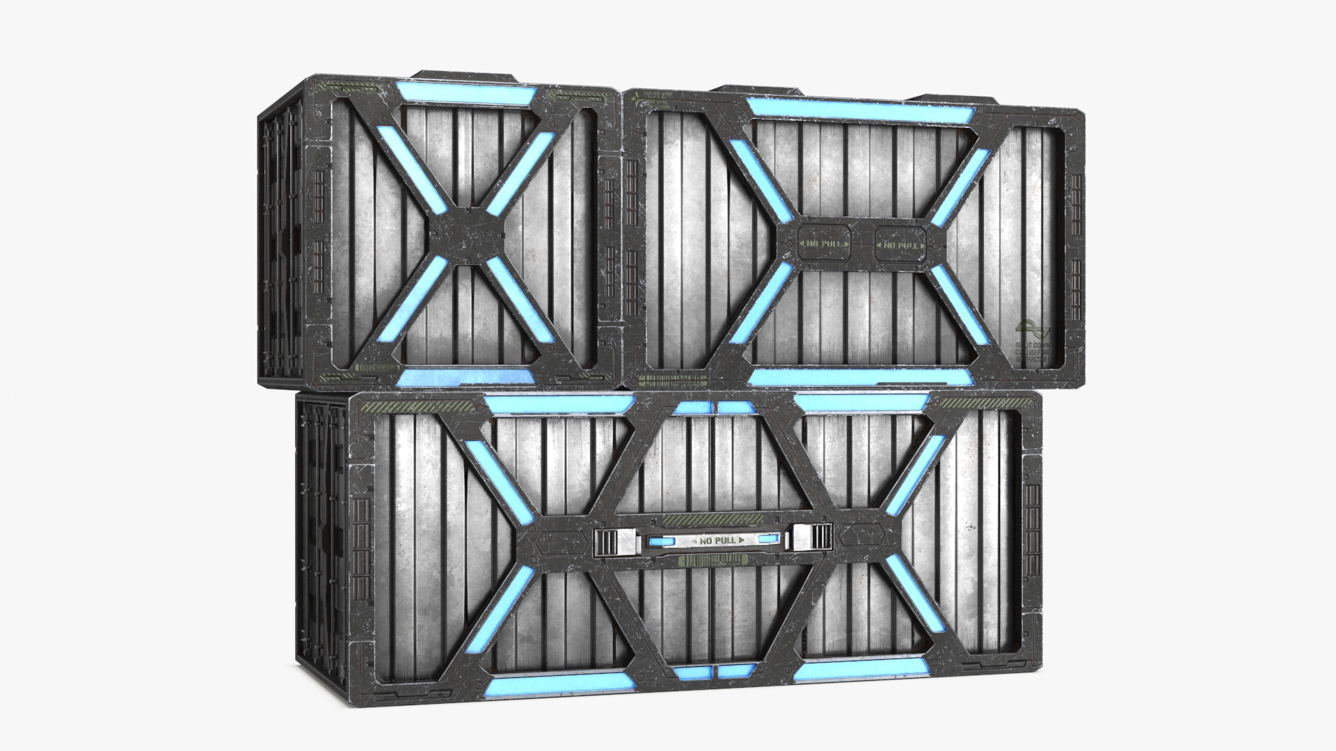 3D Sci-fi Container set of 3 v1 - TurboSquid 2111736