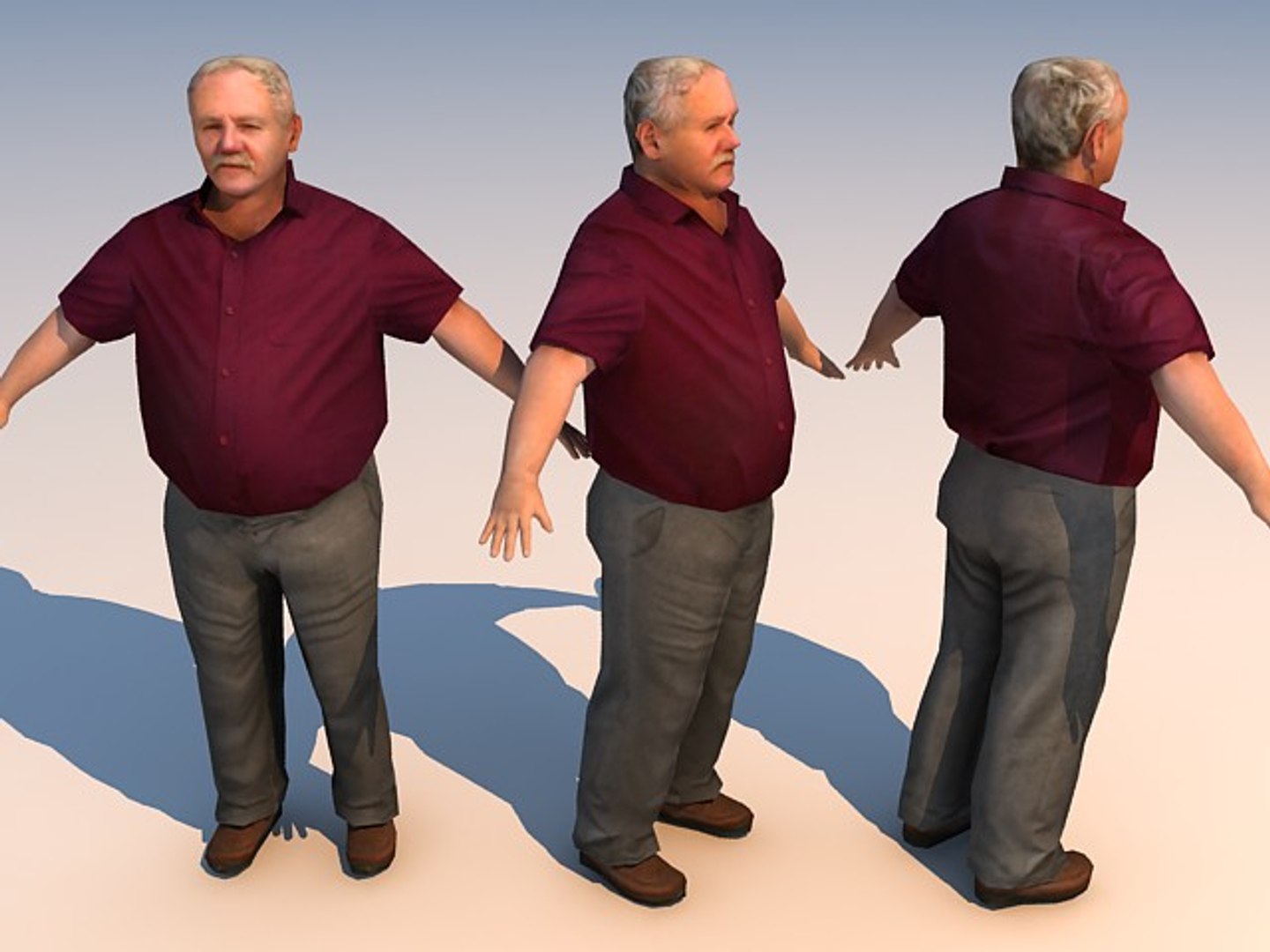 Character Big Man Bigman 3d Model