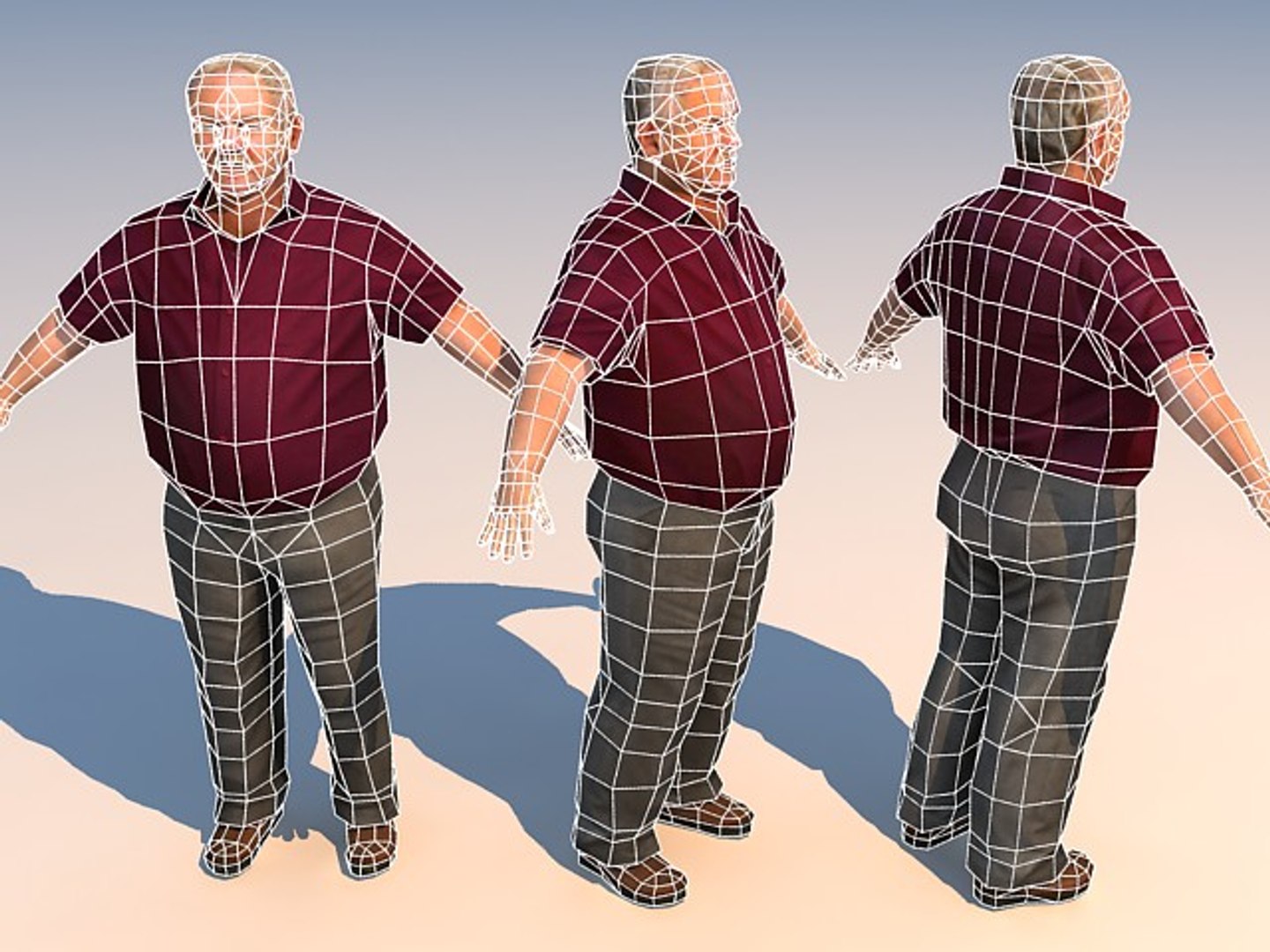 Character Big Man Bigman 3d Model