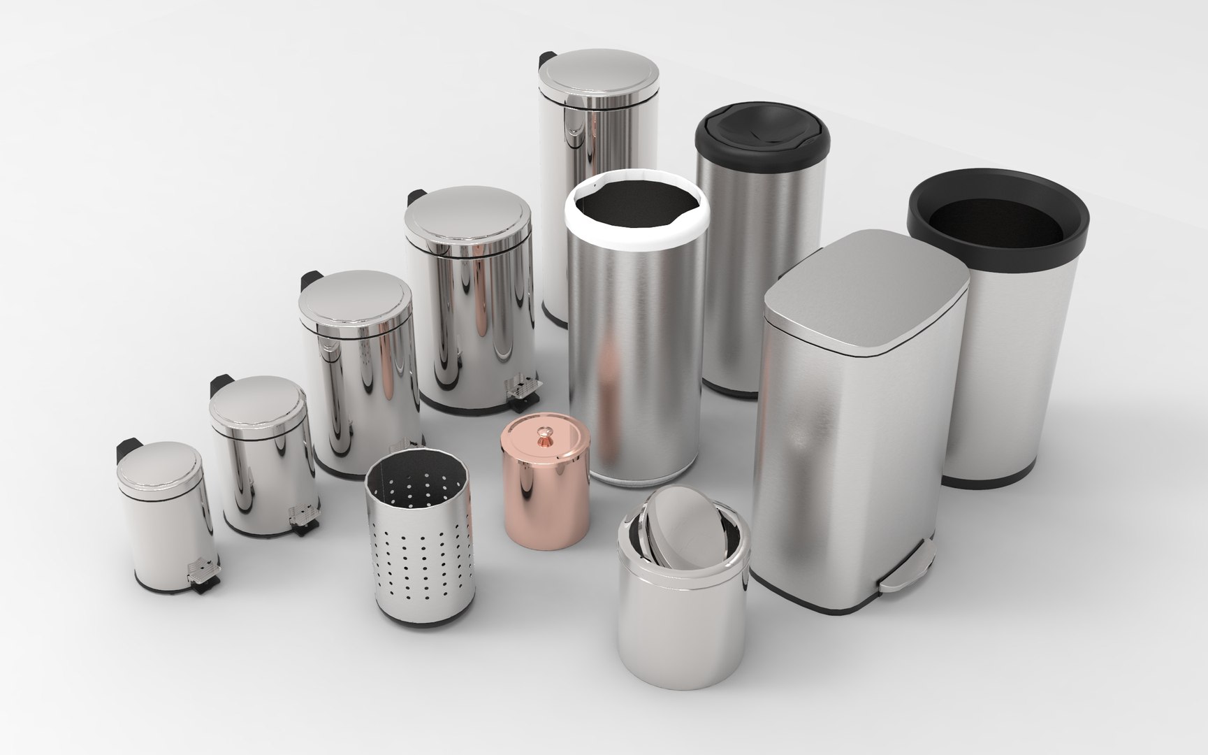 3D Trash Bin Model - TurboSquid 1531314
