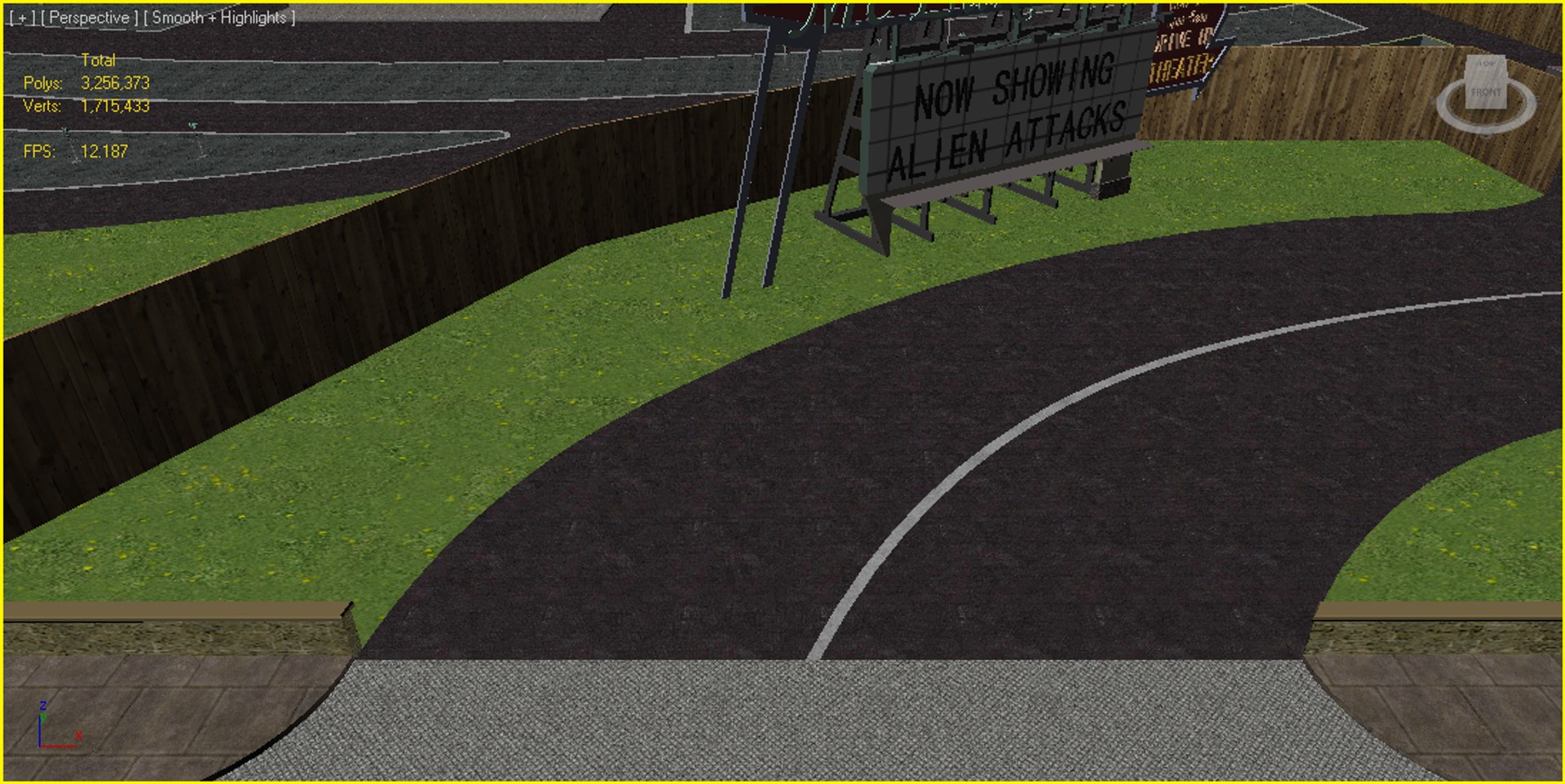 3d Model Classic Drive-in Theater