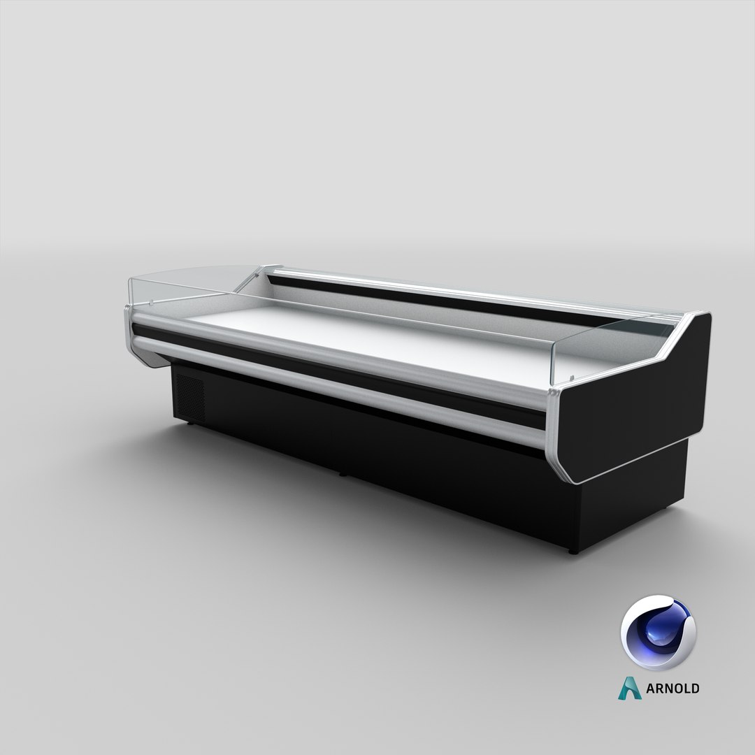 Horizontal Refrigerator Display Large Freezer Open 3D Model ...
