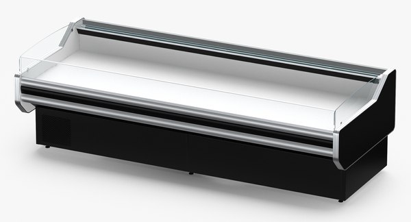 Horizontal Refrigerator Display Large Freezer Open 3D model ...