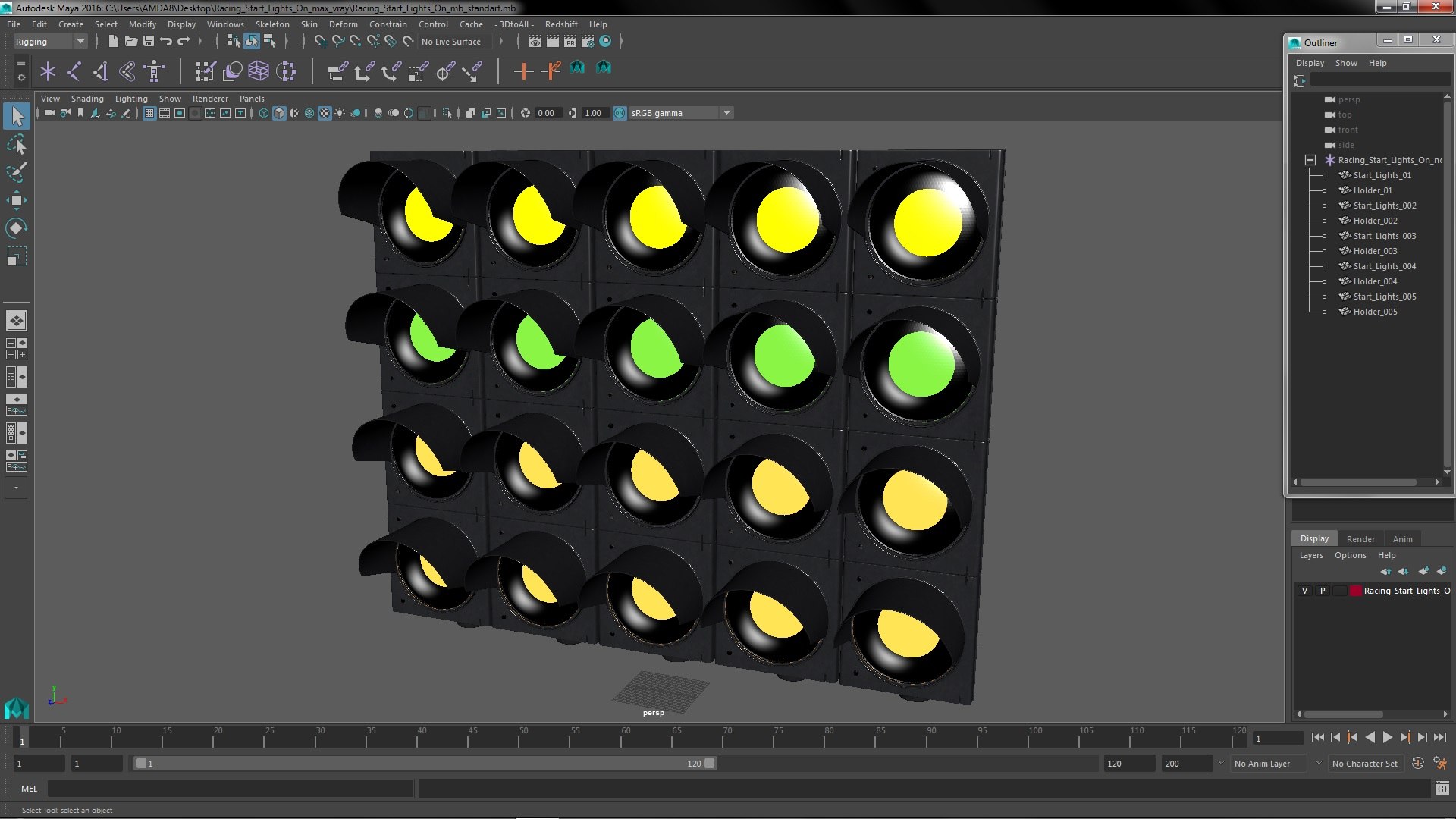 3D Racing Start Lights On model - TurboSquid 2003130