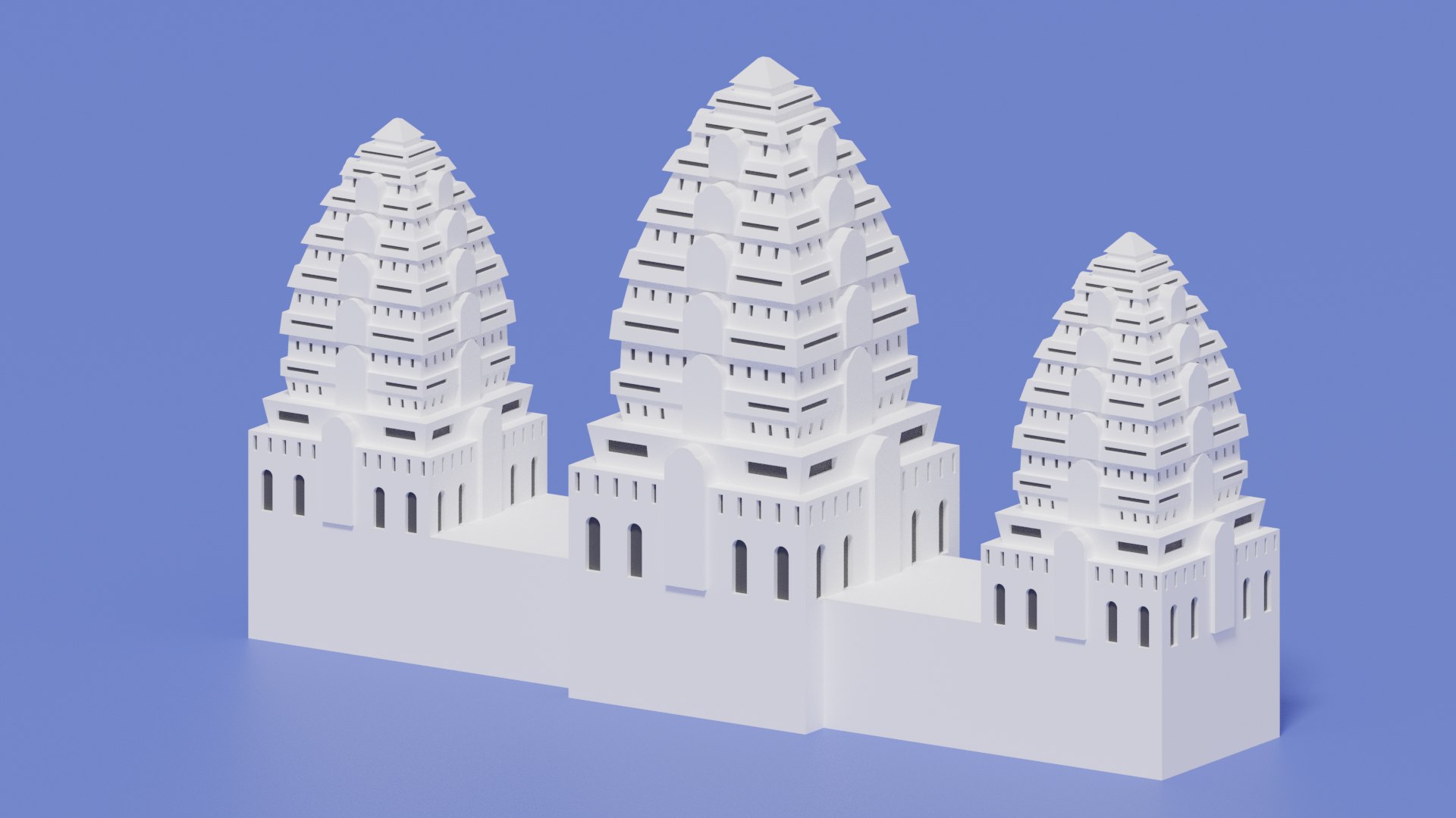 Cartoon Angkor Wat 3D Model - TurboSquid 2349898