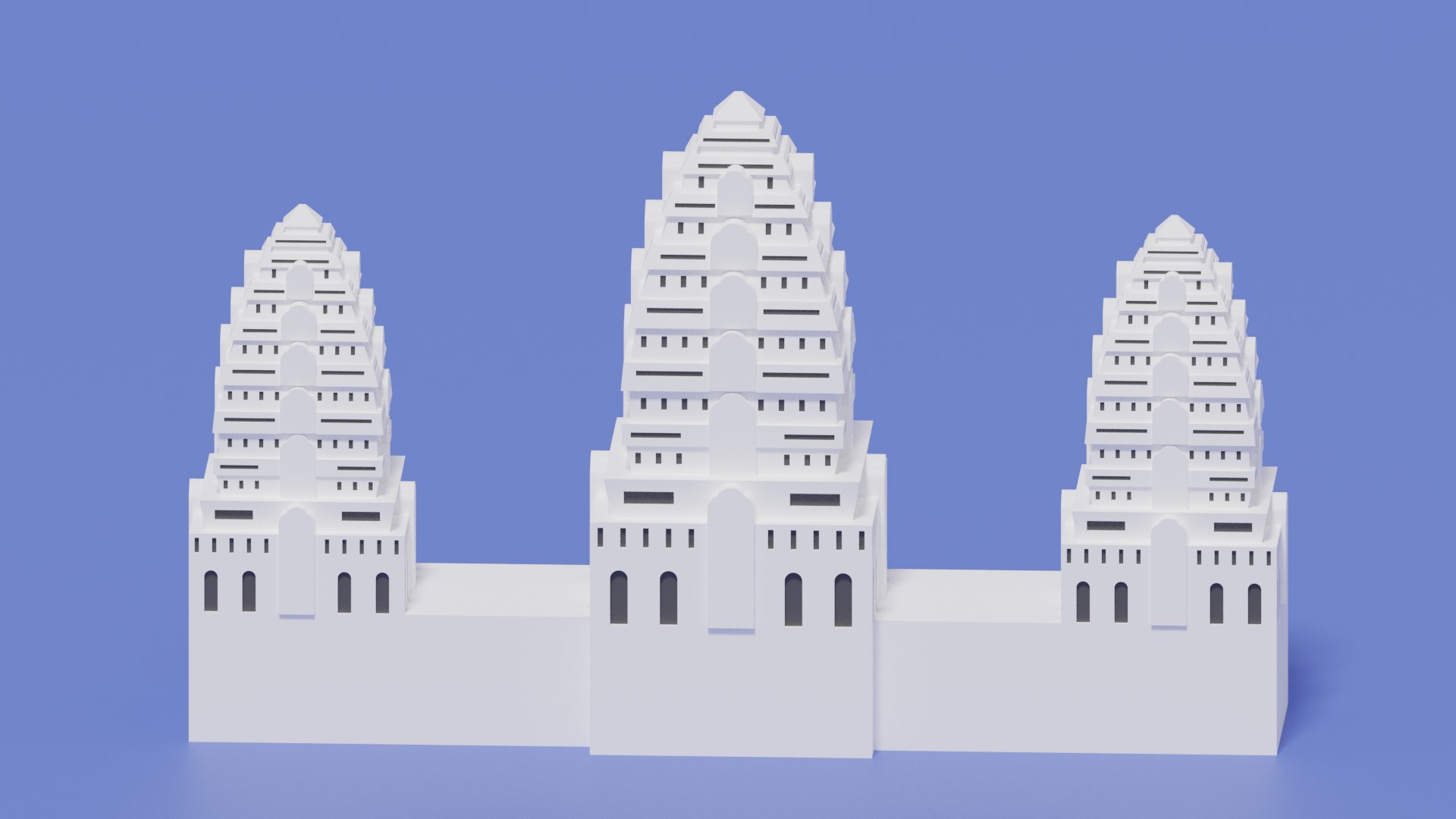 Cartoon Angkor Wat 3D Model - TurboSquid 2349898