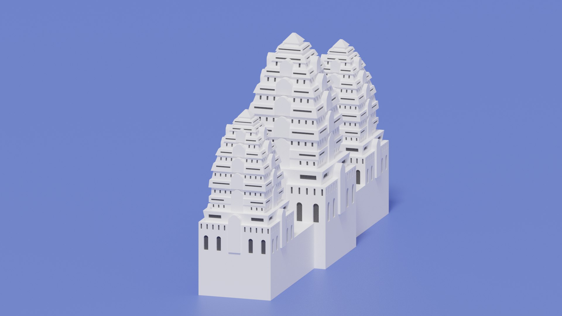 Cartoon Angkor Wat 3D Model - TurboSquid 2349898
