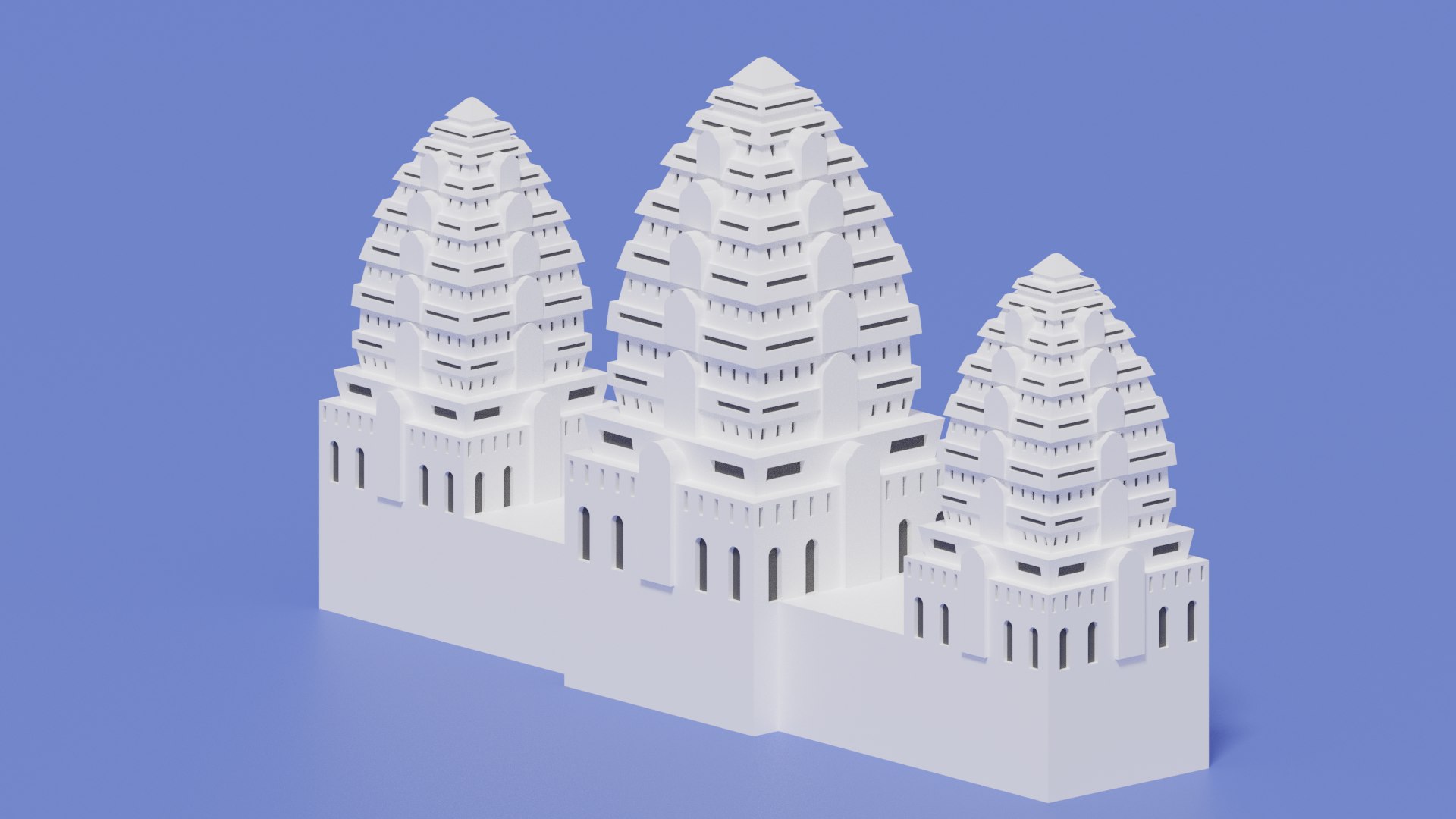 Cartoon Angkor Wat 3D Model - TurboSquid 2349898
