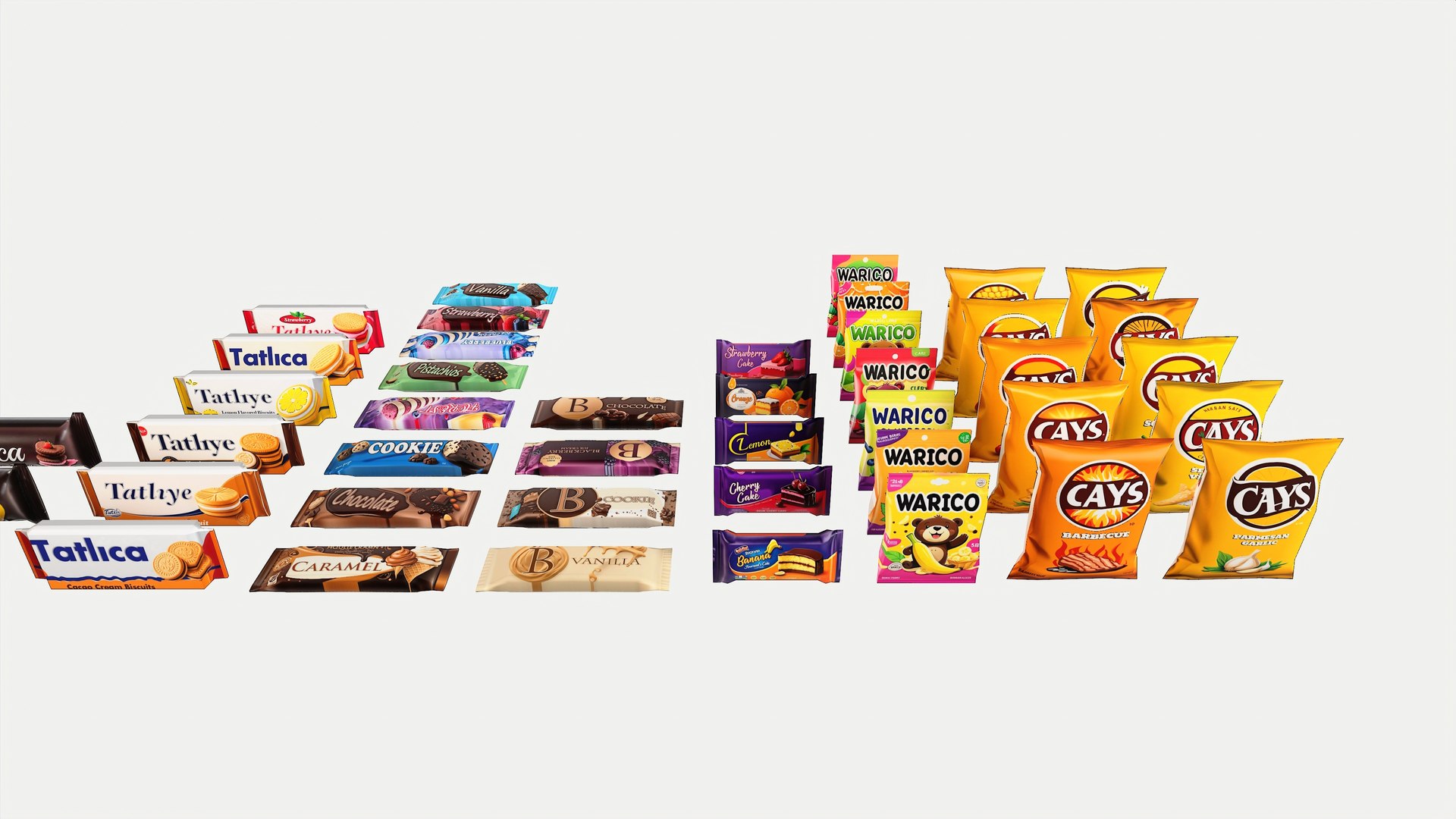 3D Snack Pack Model - TurboSquid 2322629