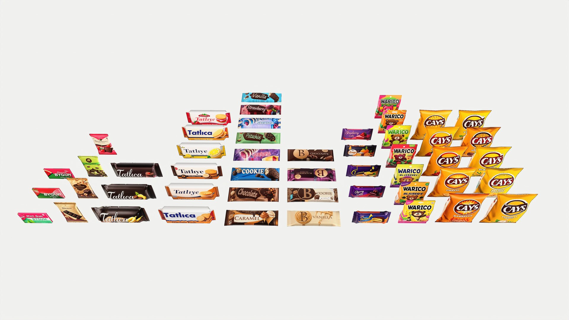 3D Snack Pack Model - TurboSquid 2322629