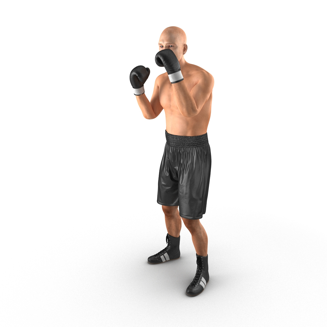 Adult Boxer Man 2 3d Max