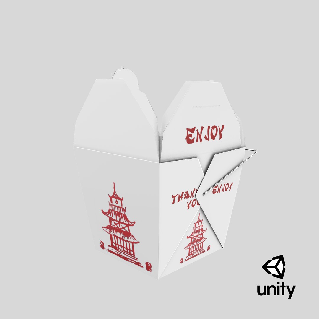Chinese takeout box 3D model - TurboSquid 1400837