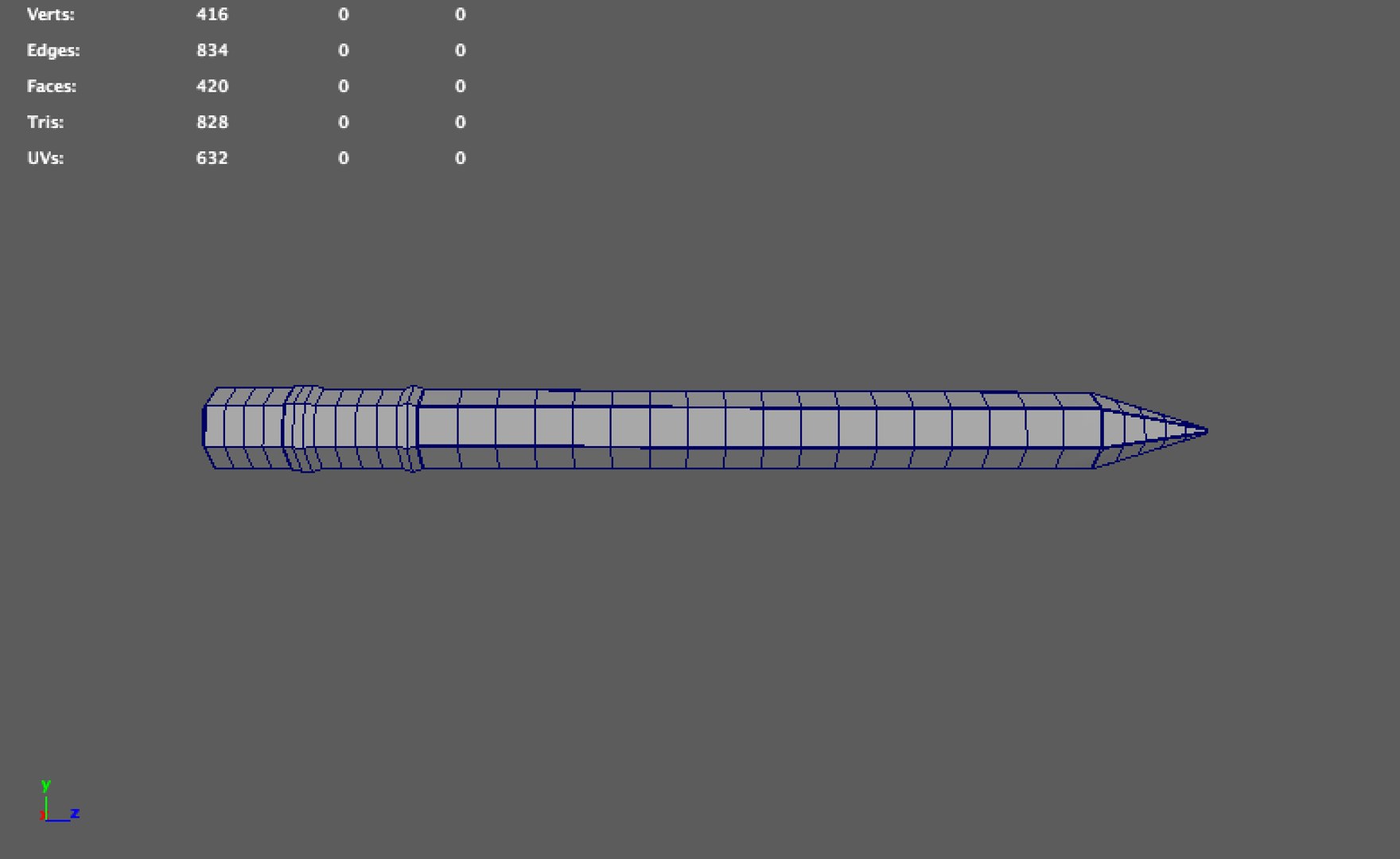 rainbow pencil 3d obj