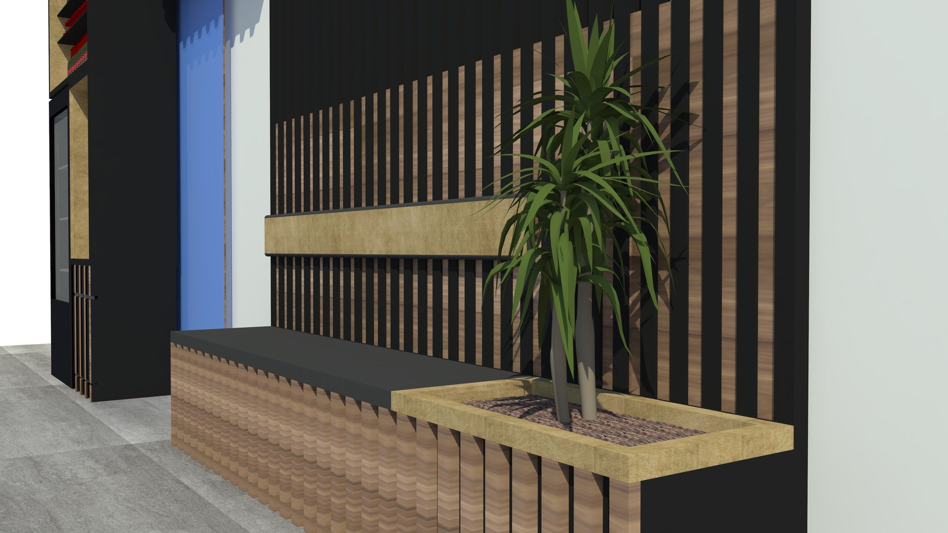 3D Bench Interior Design Restaurant Model - TurboSquid 1577556