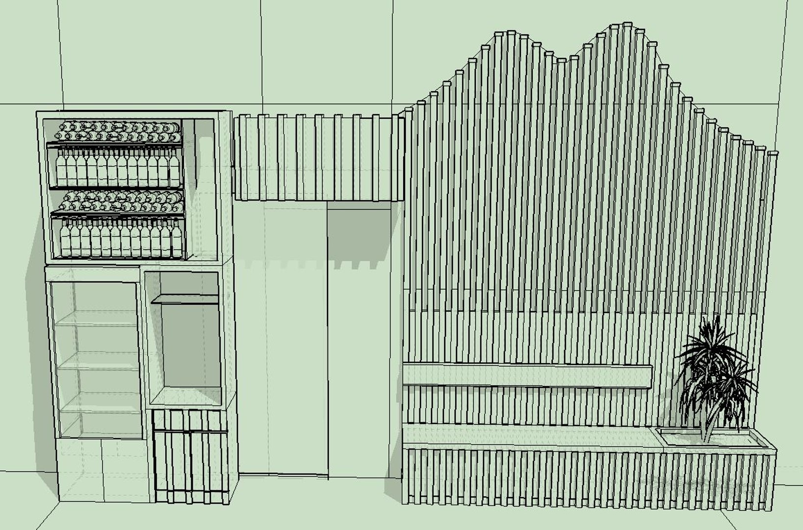 3D Bench Interior Design Restaurant Model - TurboSquid 1577556