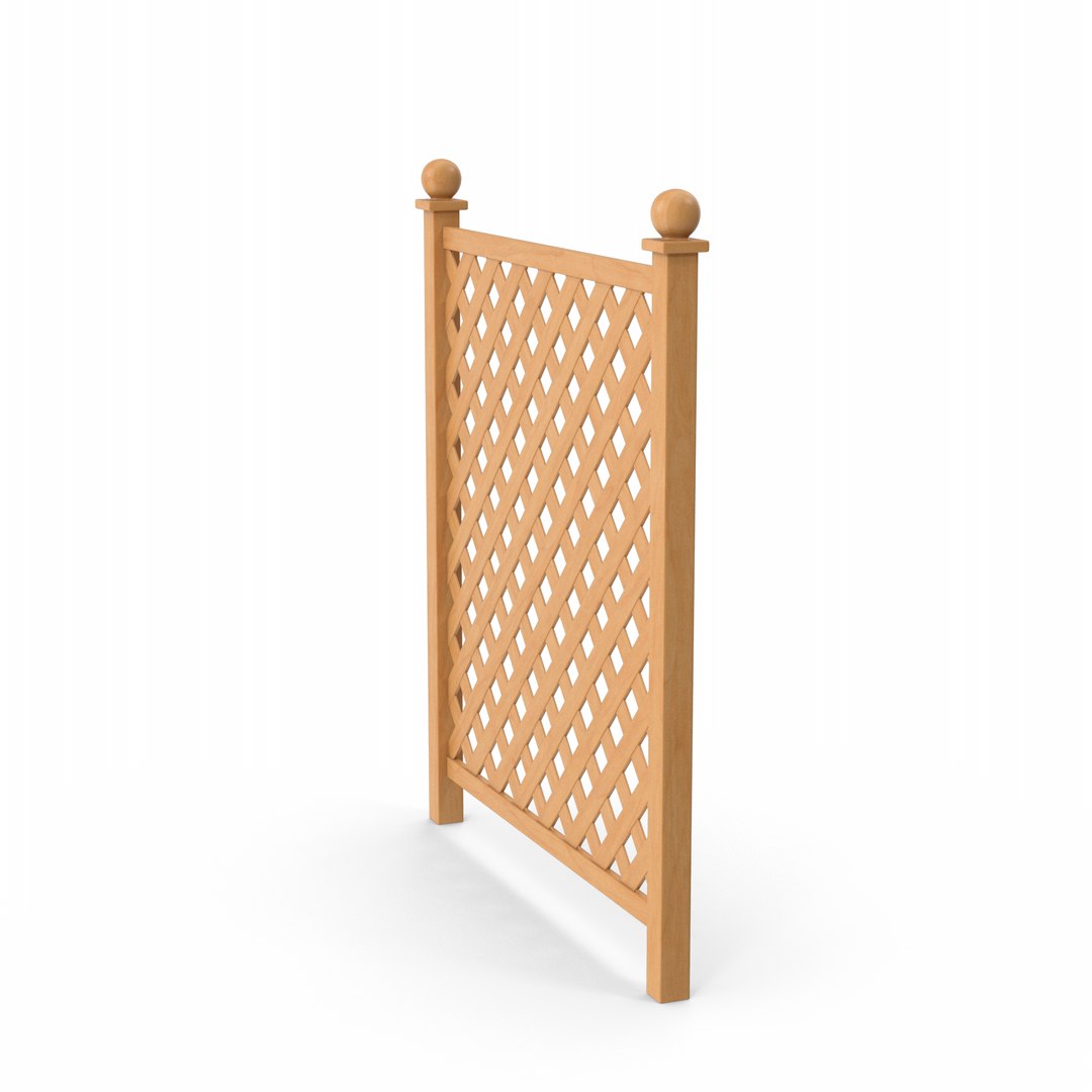 Wooden Garden Fence 3D Model - TurboSquid 2180219
