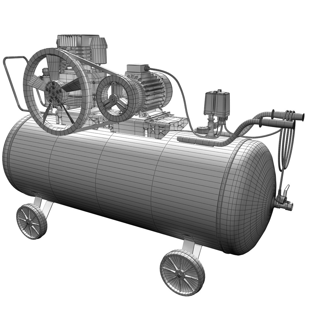 Electric Air Compressor 3D Model - TurboSquid 1281757