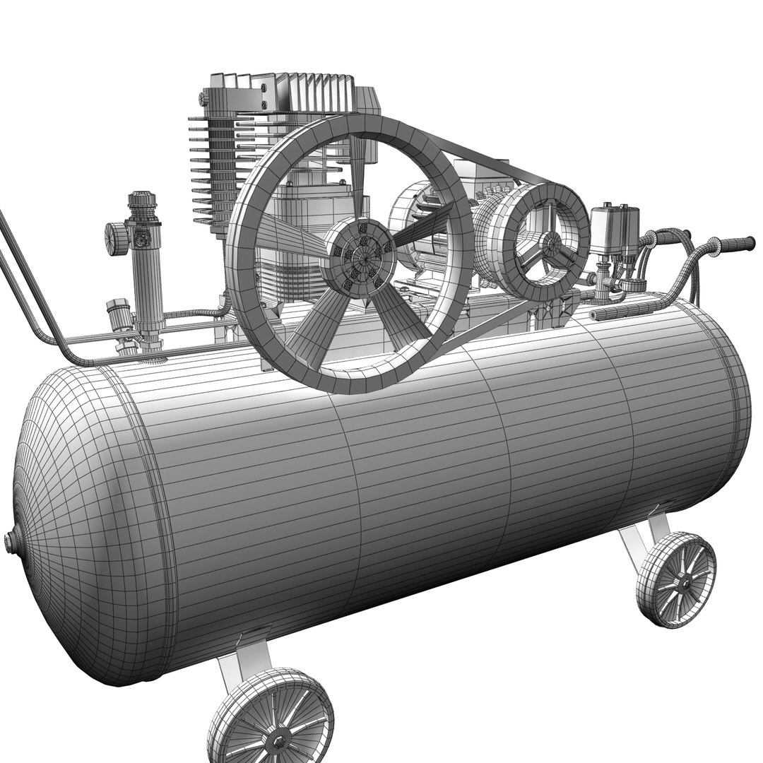 Electric Air Compressor 3D Model - TurboSquid 1281757