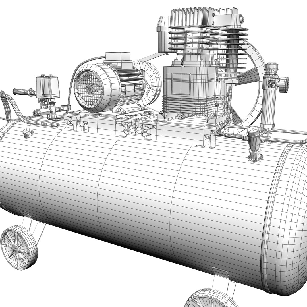 Electric Air Compressor 3D Model - TurboSquid 1281757