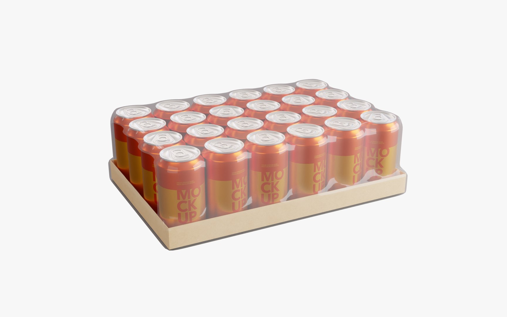 Orange Soda Can Pack of 24 model - TurboSquid 2095802