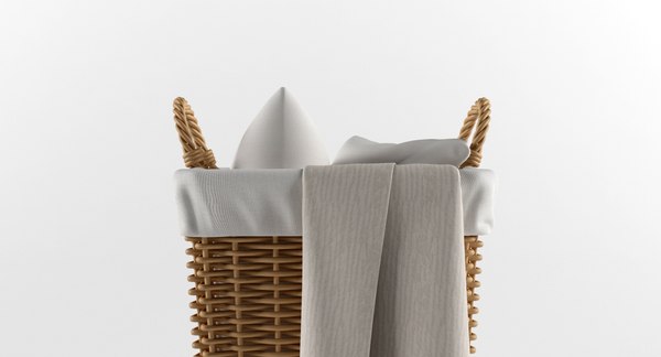 3d laundry basket model