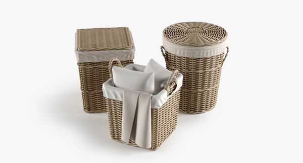 3d laundry basket model