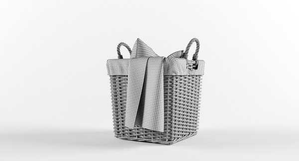 3d laundry basket model