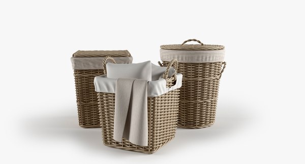 3d laundry basket model
