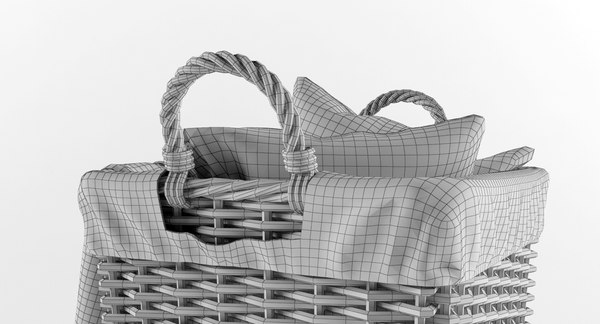 3d laundry basket model