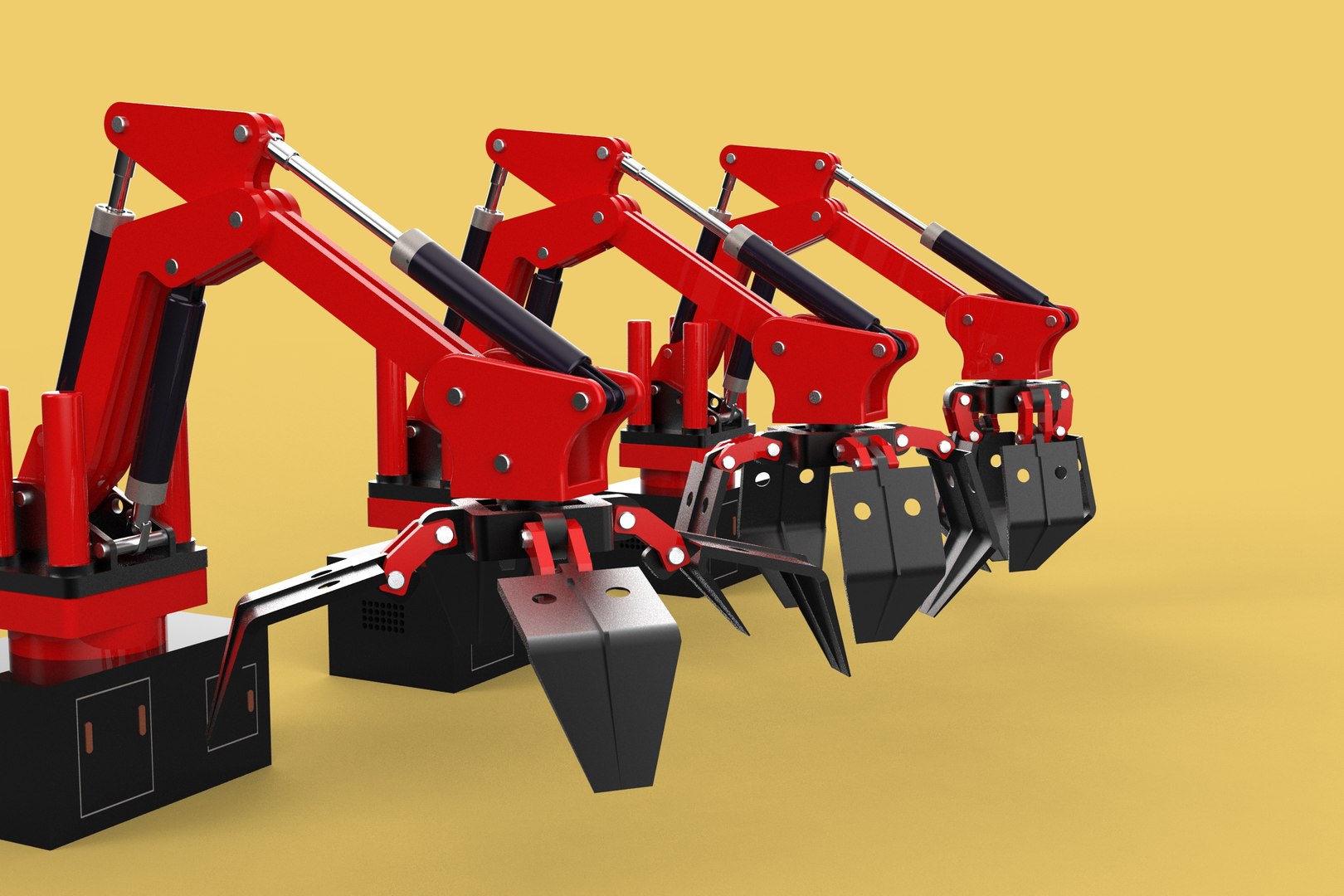 3D ARM LOADER LIFTING CRANE GRABBER GRAPPLE HOOK JAW TONG HOOK AUTO ...