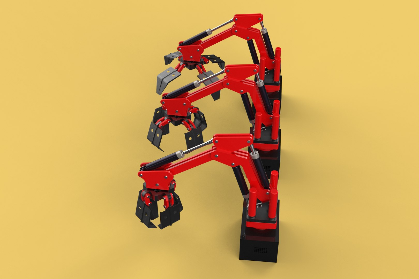 3D ARM LOADER LIFTING CRANE GRABBER GRAPPLE HOOK JAW TONG HOOK AUTO ...