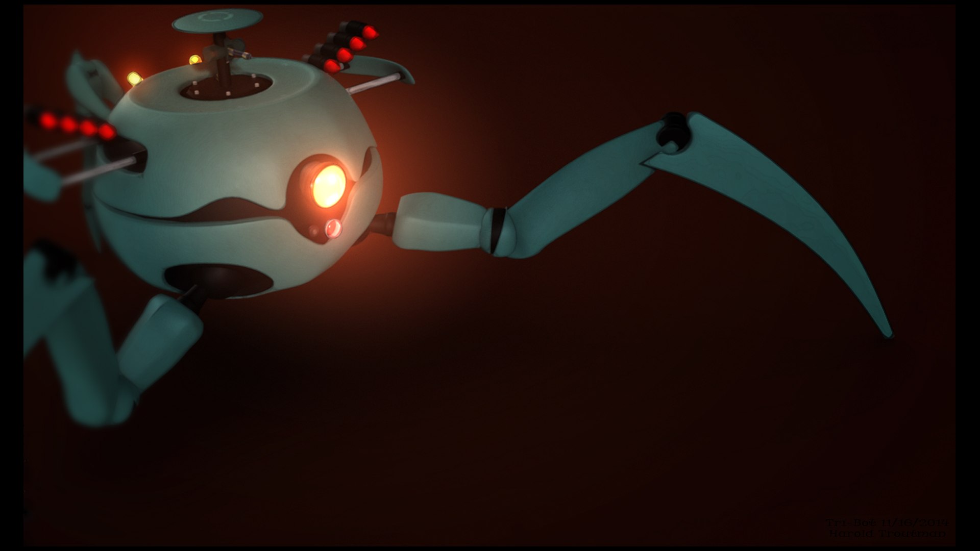 Tri-bot Rigging Turret 3ds