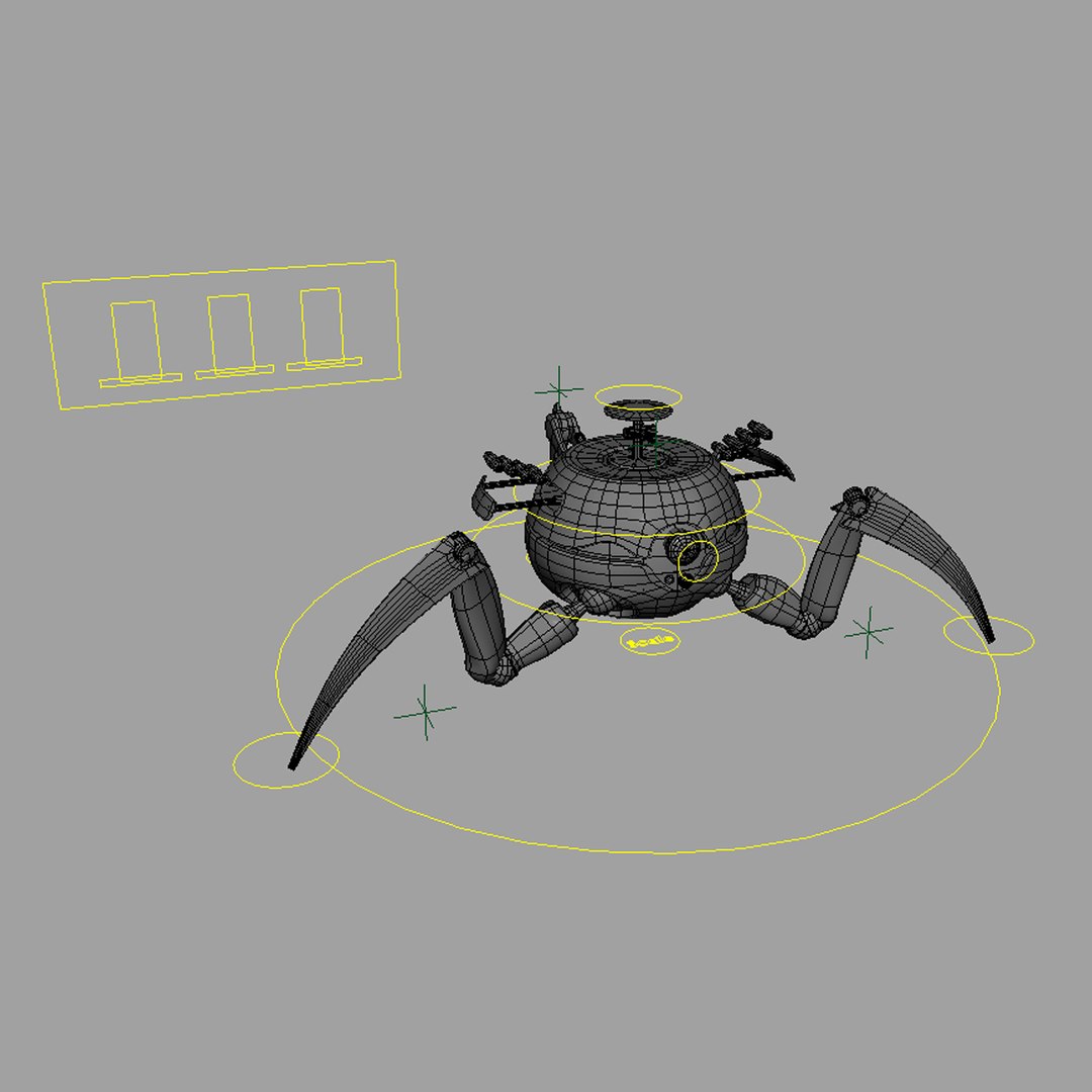 Tri-bot Rigging Turret 3ds