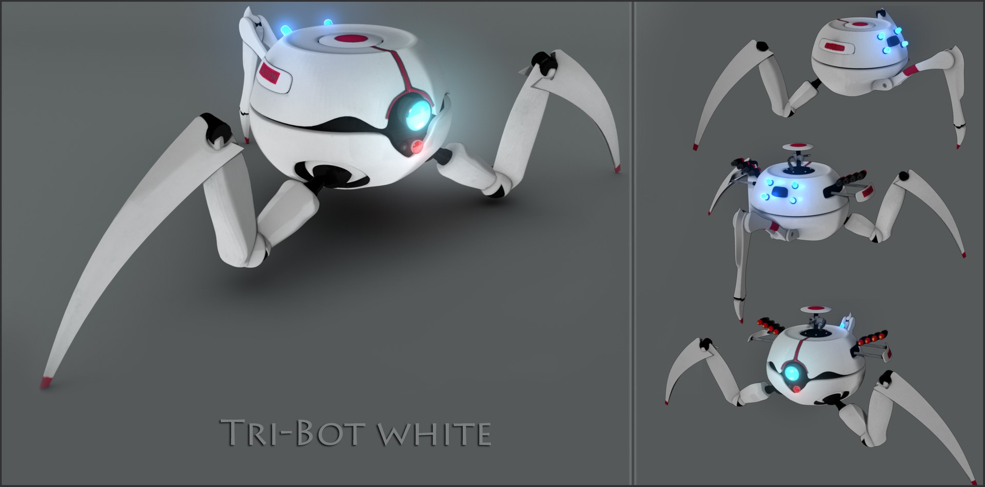 Tri-bot Rigging Turret 3ds