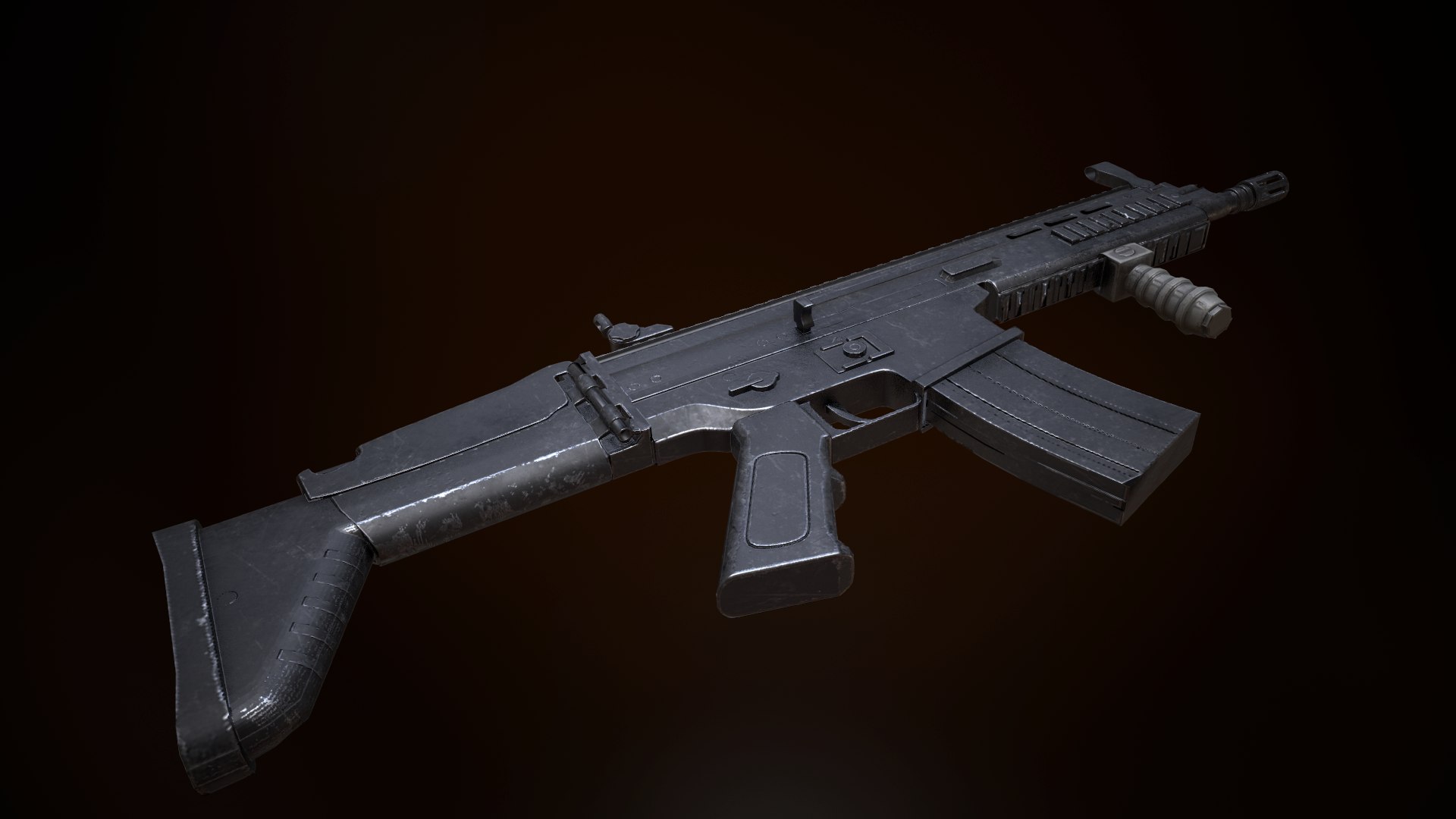 Scar h assault rifle 3D model - TurboSquid 1167447