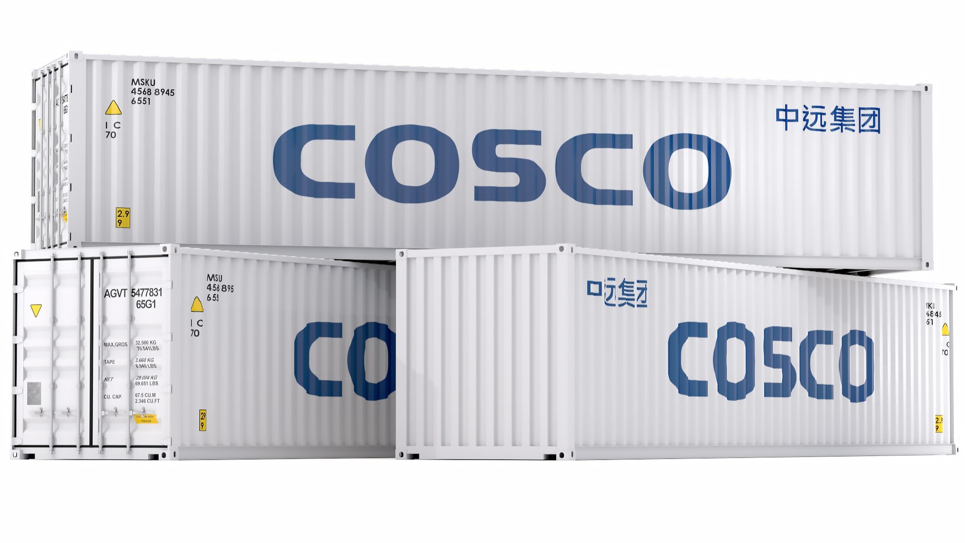 Cosco Container 3D Model - TurboSquid 1565615