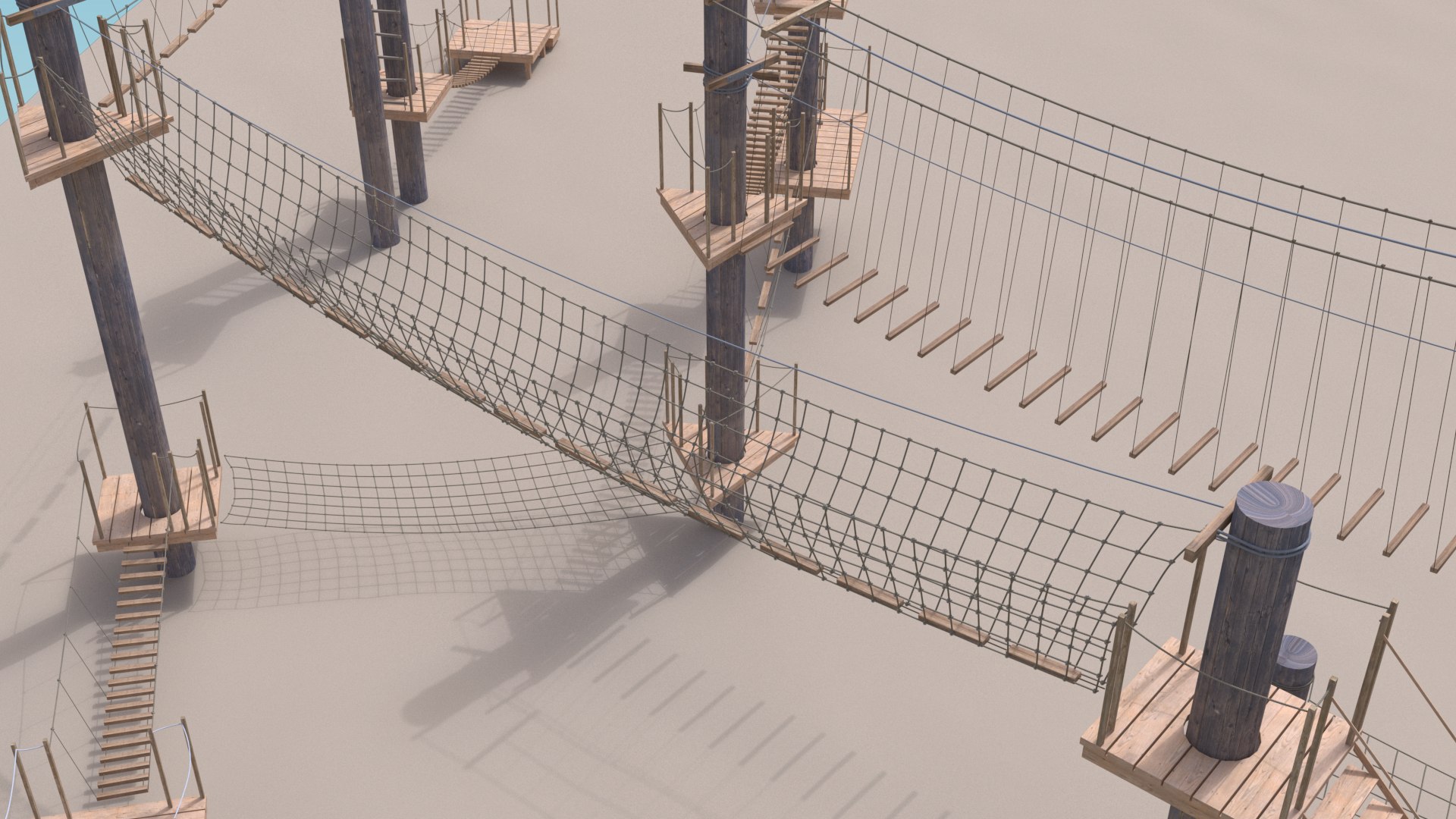 Adjustable adventure park 3D model - TurboSquid 1526654